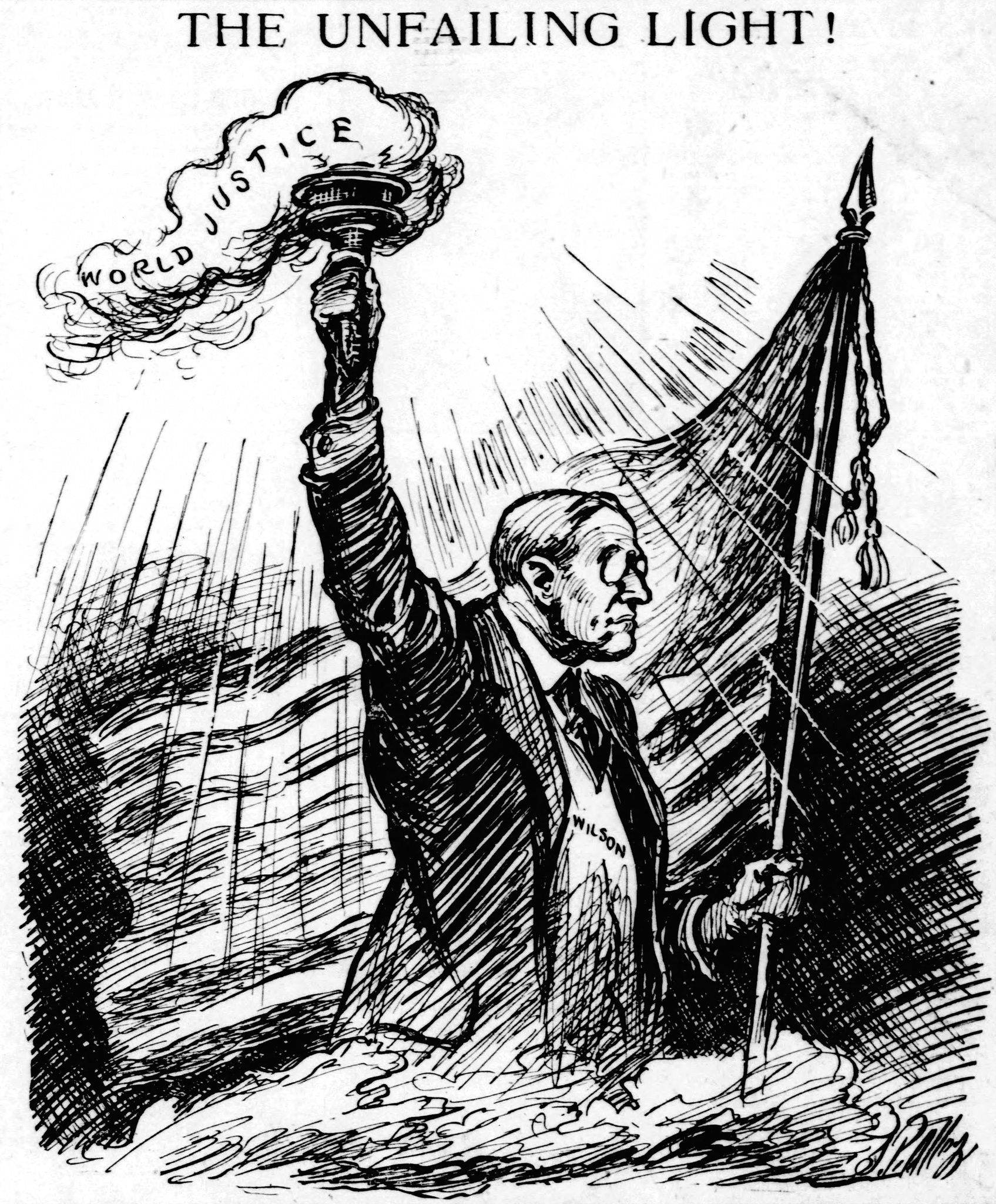 Woodrow Wilson Political Cartoons President Woodrow Wilson" Art Print