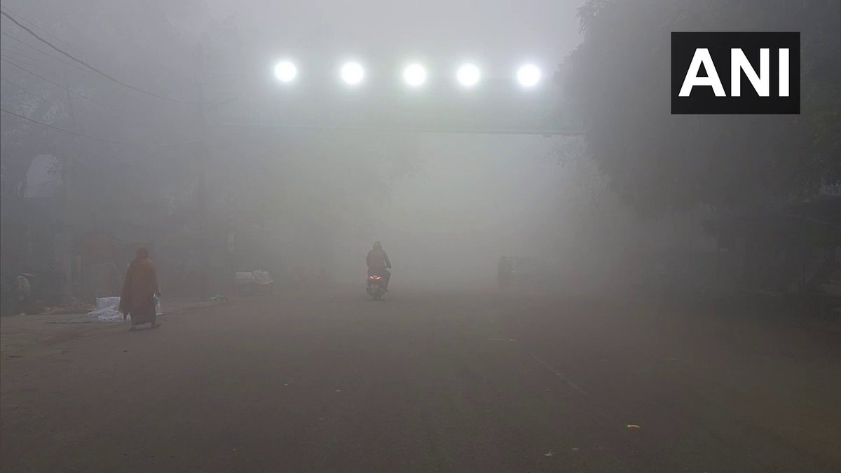 ANI UP/Uttarakhand on Twitter: "Uttar Pradesh | As north India shivers amid cold wave, a dense ...