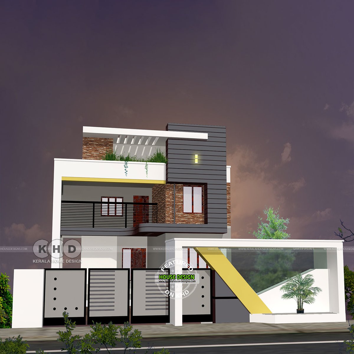 Indian House Front Elevation Ground Floor