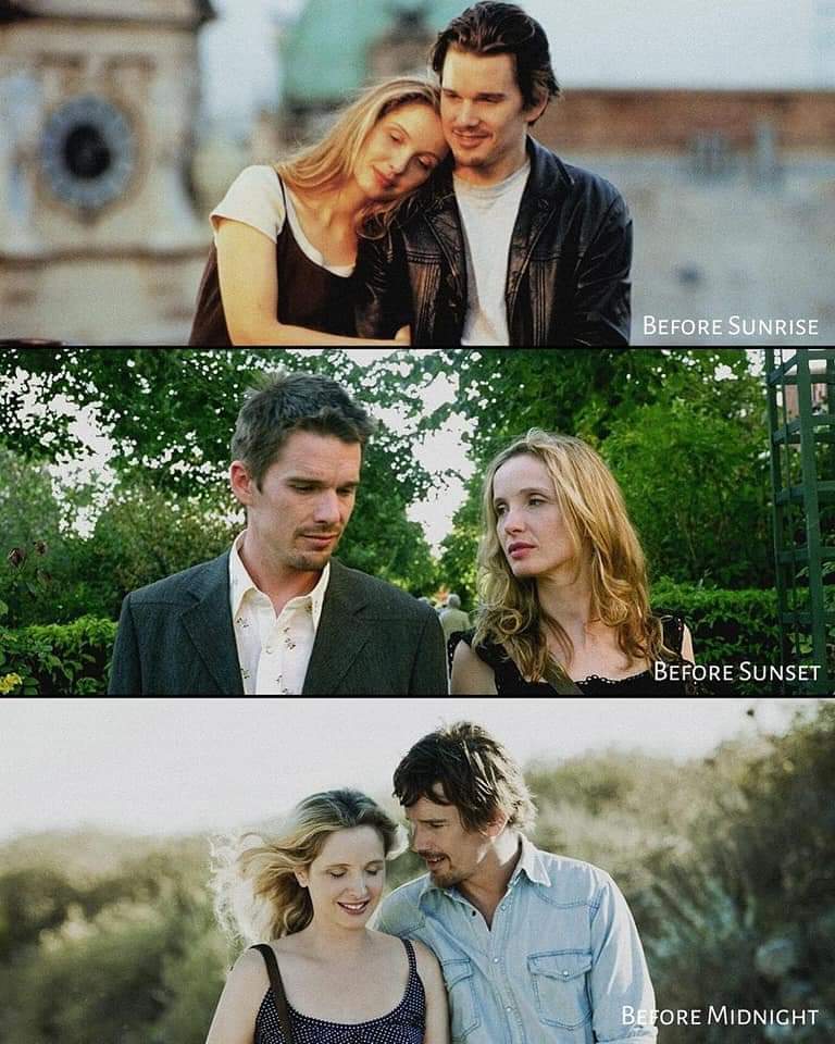 🎬 Before Trilogy (1995–2013) The script of Before Sunrise the first ...