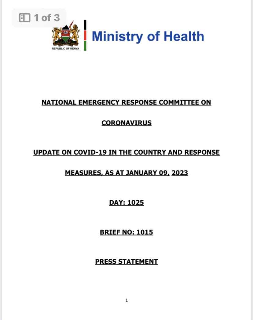 Ministry of Health on Twitter: "COVID-19 update"