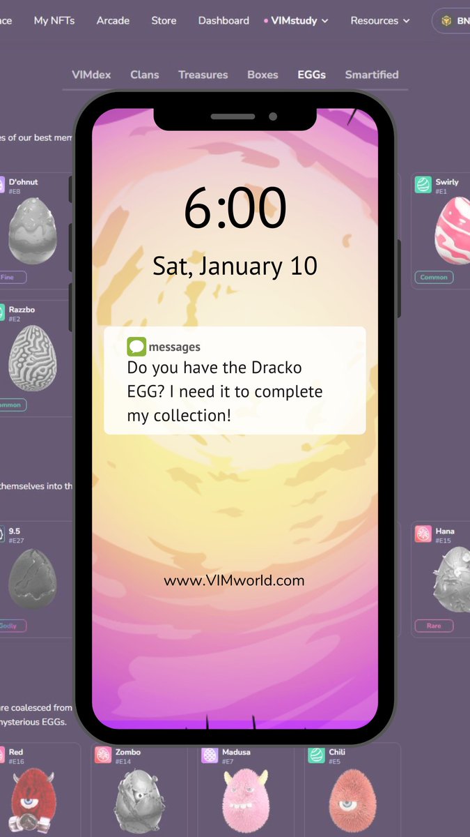 VIMworld on Twitter: "EGG Trading coming soon...Maybe even tomorrow! #VIMworld #EGGs #NFTs"