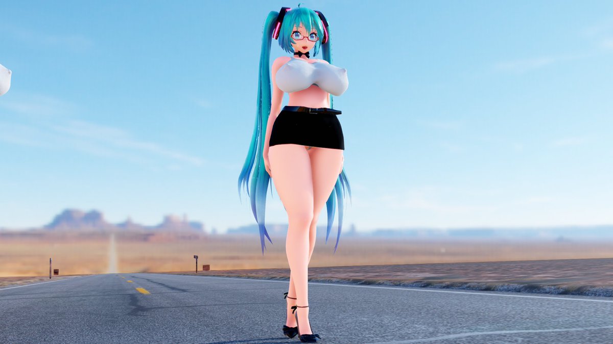 UNKNOWN🔞 on Twitter: "#SKBMMD テキトーにray-MMDでタイトスカート。 まっすぐ立ってるだけでパンツ見えてます。"