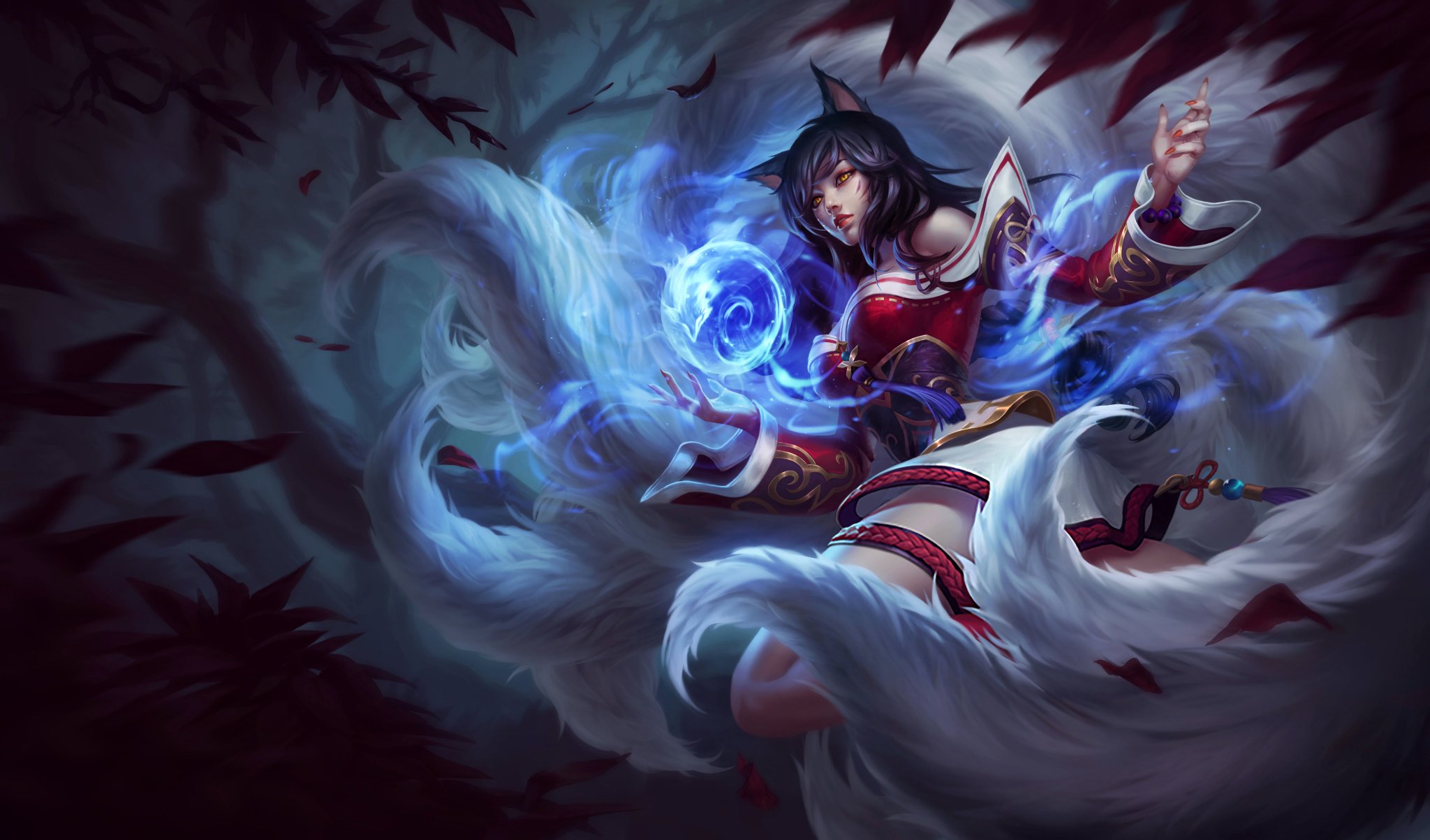 Bess on Twitter: "All Ahri splashes in HD for her ASU! A Thread Base Dynasty Midnight Foxfire ...