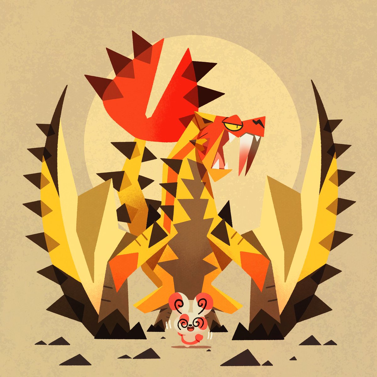 「Sand Barioth & spinda commission 」|Julesのイラスト