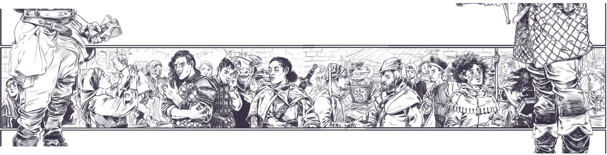 「crowd scene from my comic 」well_dipper 🔜 Flame Con O146の漫画