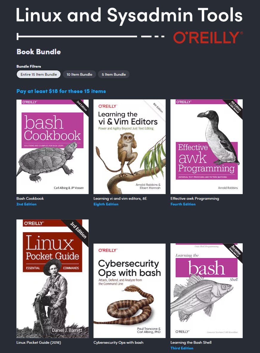 Wario64 on Twitter: "Humble Book Bundle: Linux and Sysadmin Tools https://bit.ly/3CvLr03 #ad"