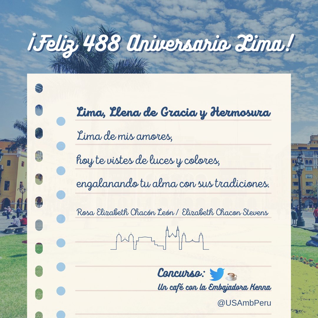 Lisa Kenna on Twitter: "Ya se acerca el aniversario de Lima y todavía pueden enviar sus versos ...
