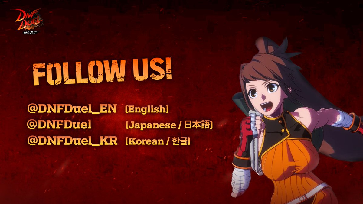 DNF Duel KR on Twitter: "👇 팔로우 하고 DNF Duel 소식을 빠르게 만나보세요! 🌐English : @DNFDuel_EN 🇯🇵 Japanese ...