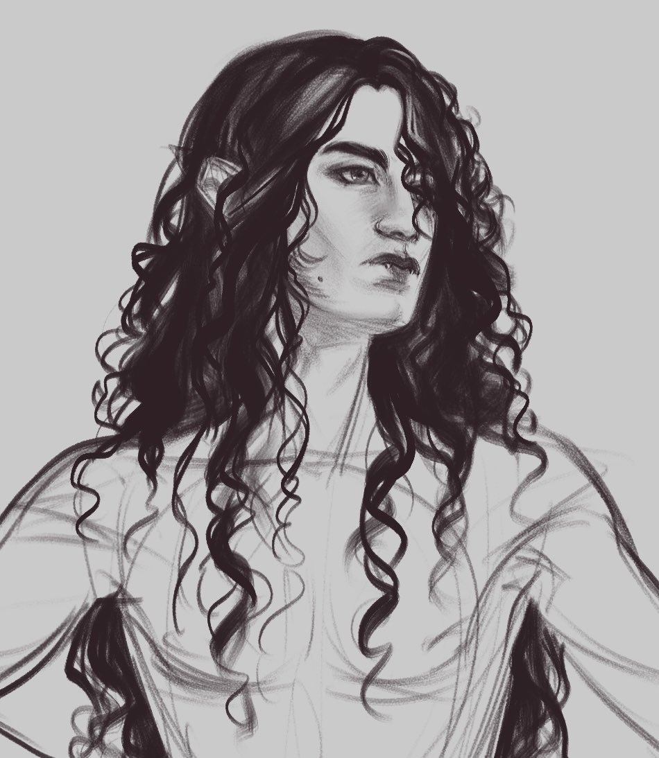 Ivy Portfolio Day! on Twitter: "Loose, tumbling curls are so satisfying to draw 😳 ...