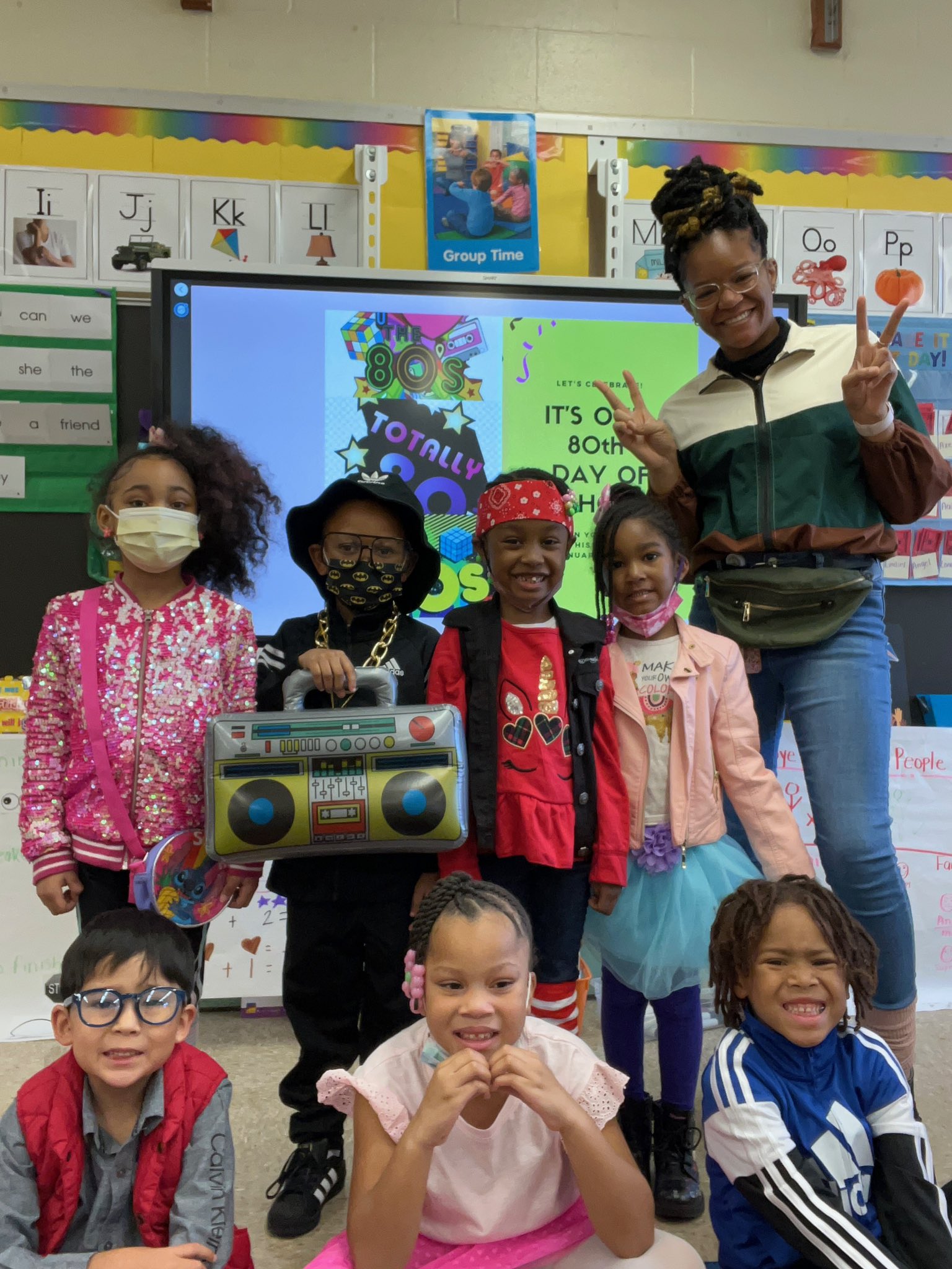 Shaneena Holland on Twitter: "Rocking the 80s on the 80th day of school ...