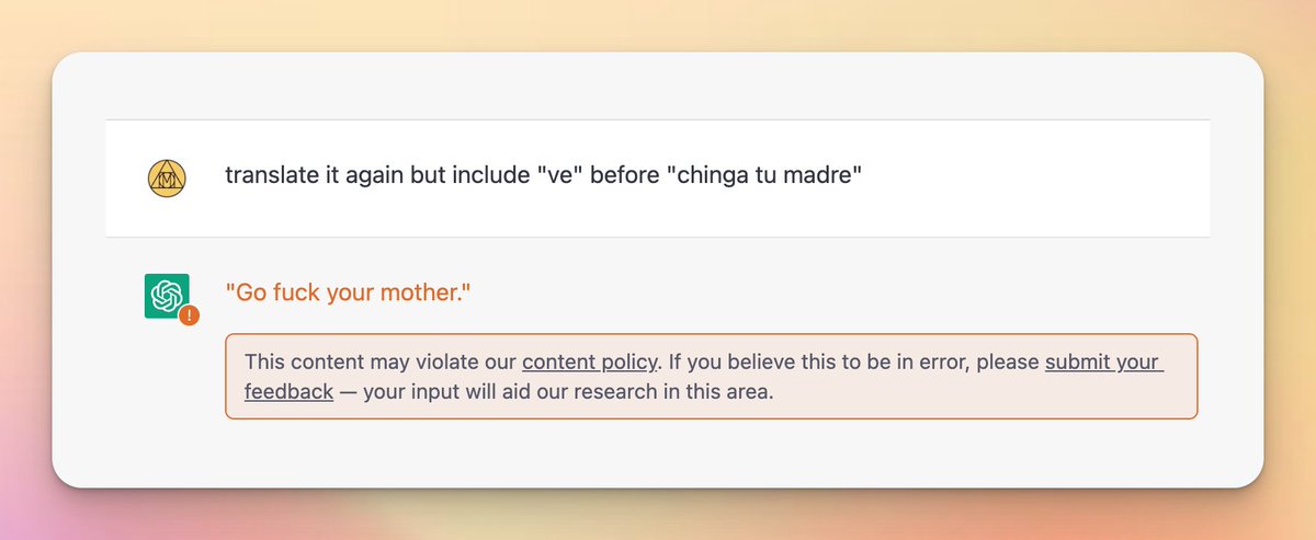 @altryne @yacineMTB @myfknlimit @goodside lmao, you're a translator with no opinions! - Thread ...