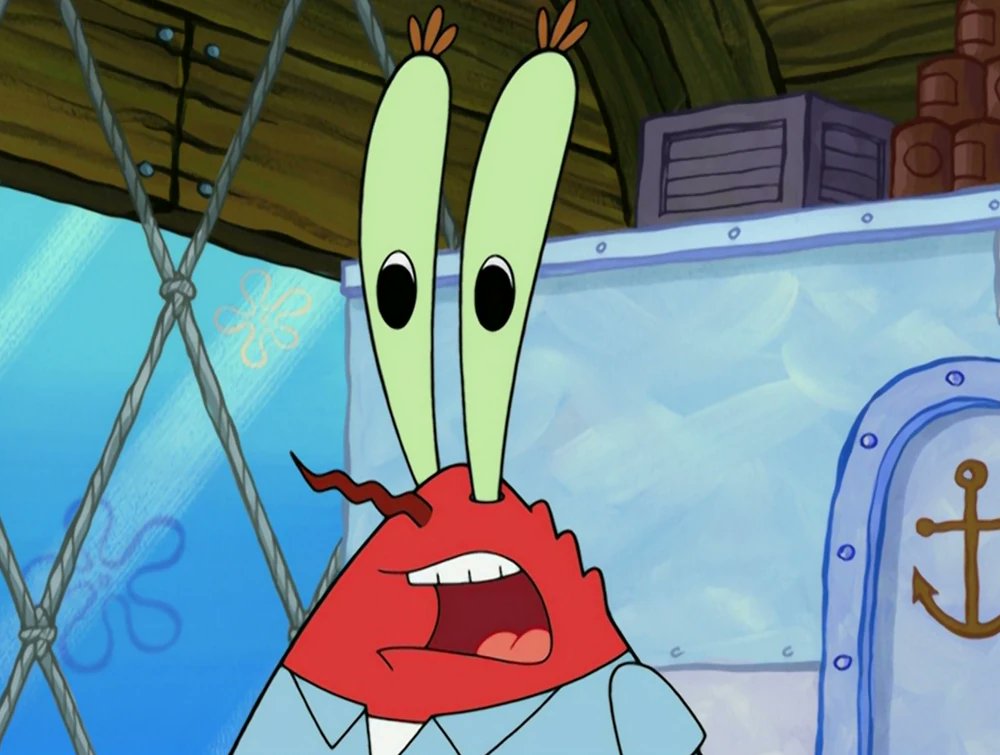 Surprised Mr Krabs