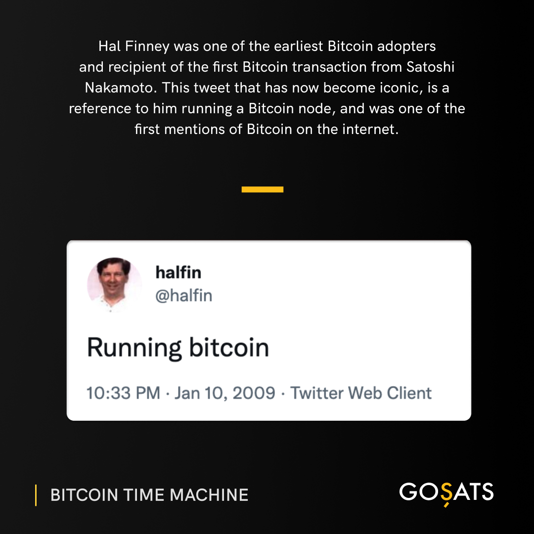 GoSats 🌋 - The Bitcoin Rewards App on Twitter: "14 years ago on this day, we saw the very ...