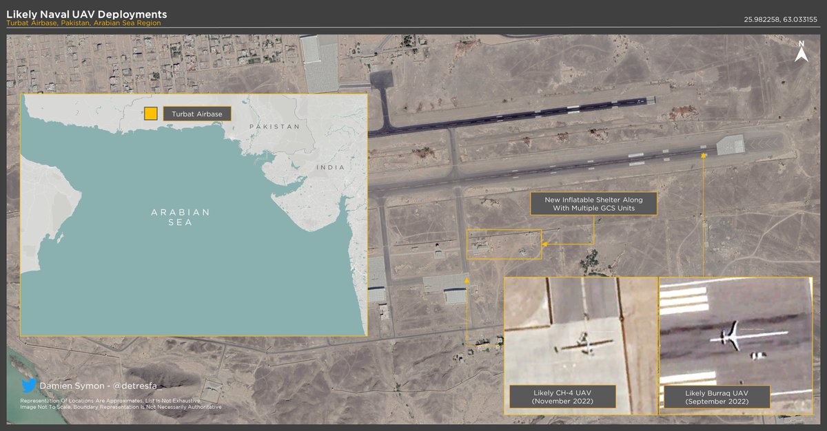 H I Sutton on Twitter: "RT @detresfa_: Imagery from Turbat Naval Airbase, #Pakistan shows the ...