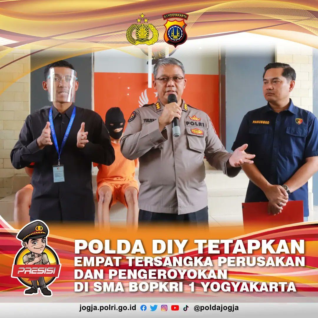 Polda D.I. Yogyakarta on Twitter: "https://t.co/eX6rYjvrIS -Humas, Polda DIY menetapkan empat ...