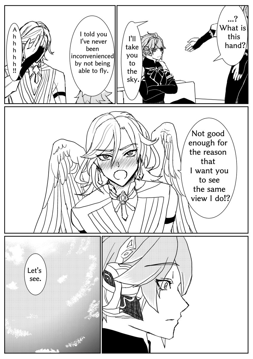 カヴェアル「kavetham Winged Folk parody English vers」白黒ダイスの漫画