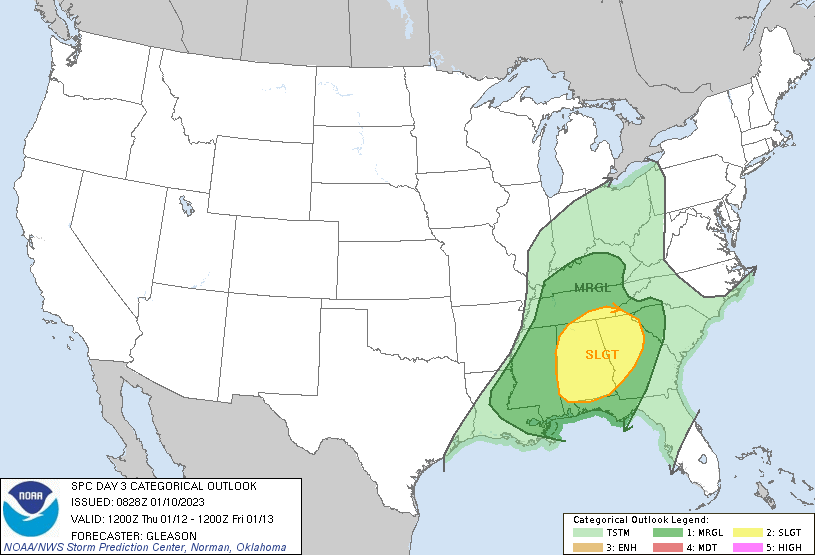 Rain and storms possible Thursday, Marginal Risk for severe weather ...