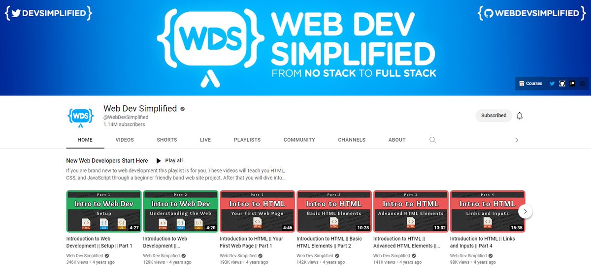 16 YouTube channels that will make you a better developer (free knowledge): - Thread from Madza ...