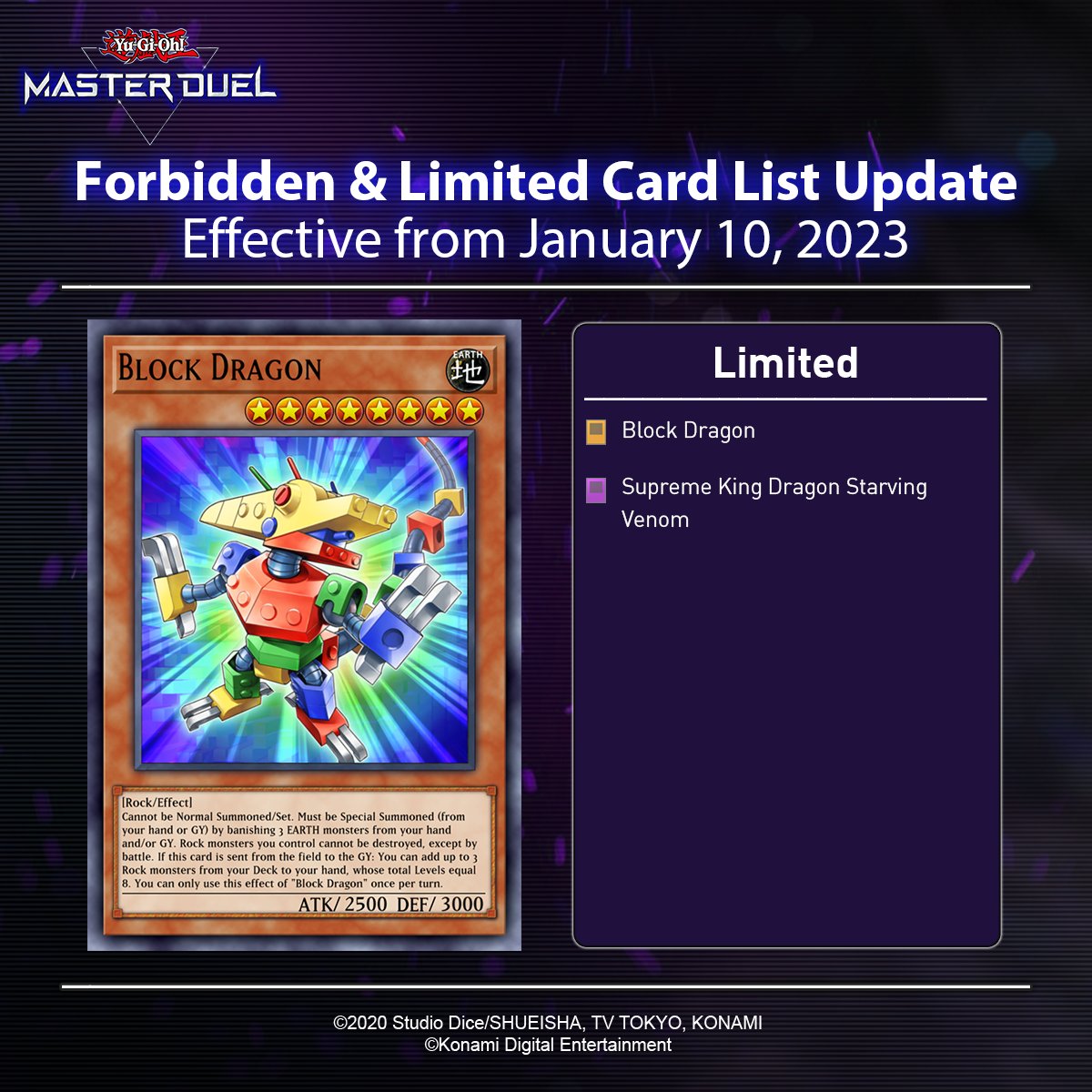 YGOMasterDuel on Twitter: "The new Forbidden and Limited list is now in effect in Yu-Gi-Oh ...