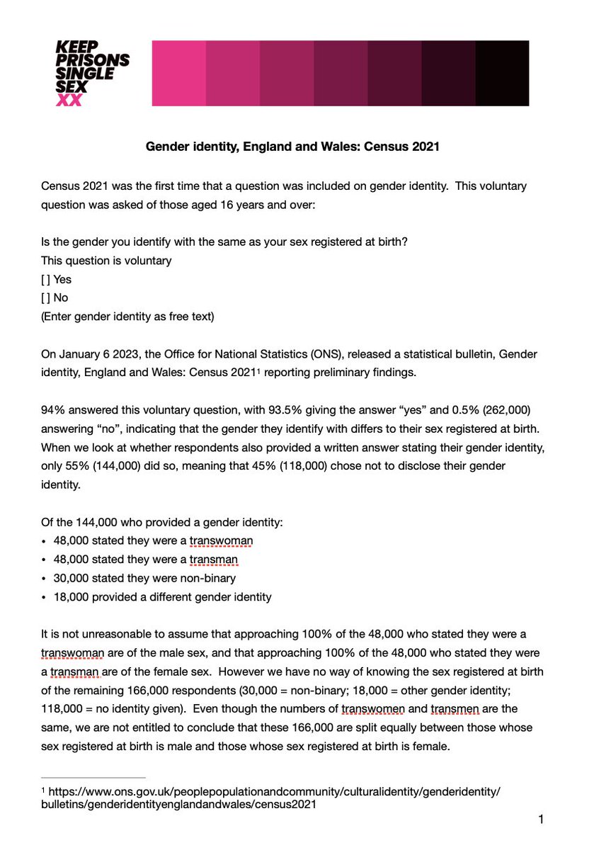 Keep Prisons Single Sex on Twitter: "Our analysis of the ONS statistical bulletin, Gender ...