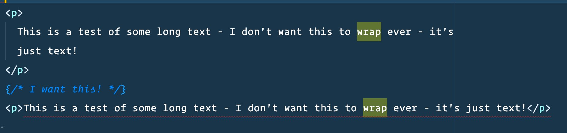 Wes Bos on Twitter: "Is there any downside to setting prettier printWidth to something like 5000 ...