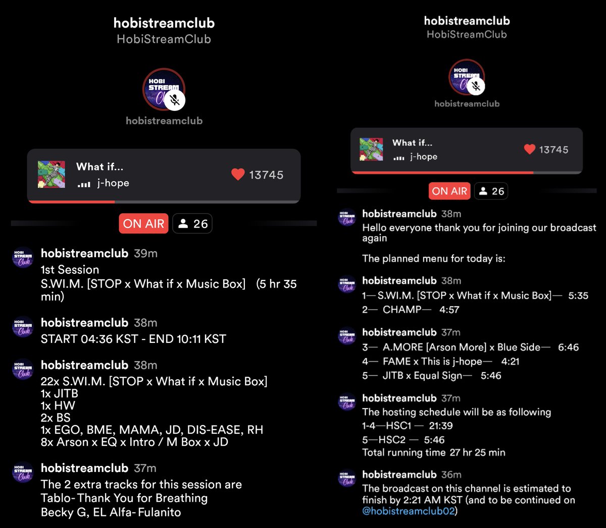 Daily JHS on Twitter: "RT @hobistreamclub: 1st Session S.WI.M. (5 hr 35 min) @STATIONHEAD: http ...