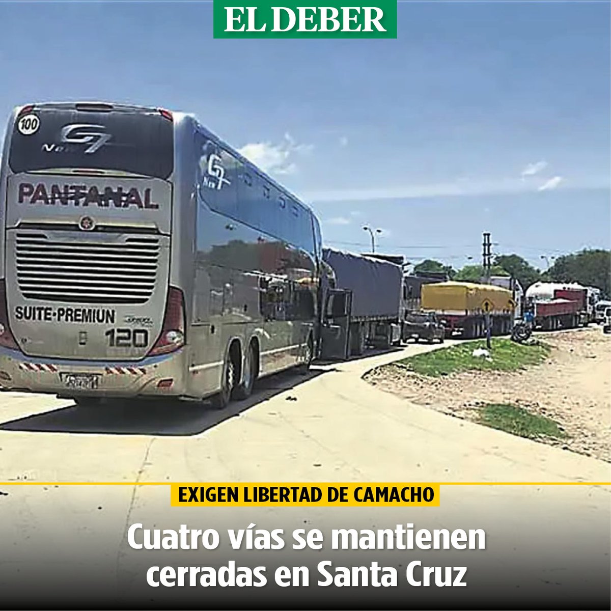 Cuatro puntos de bloqueos en el departamento de Santa Cruz se mantienen ...