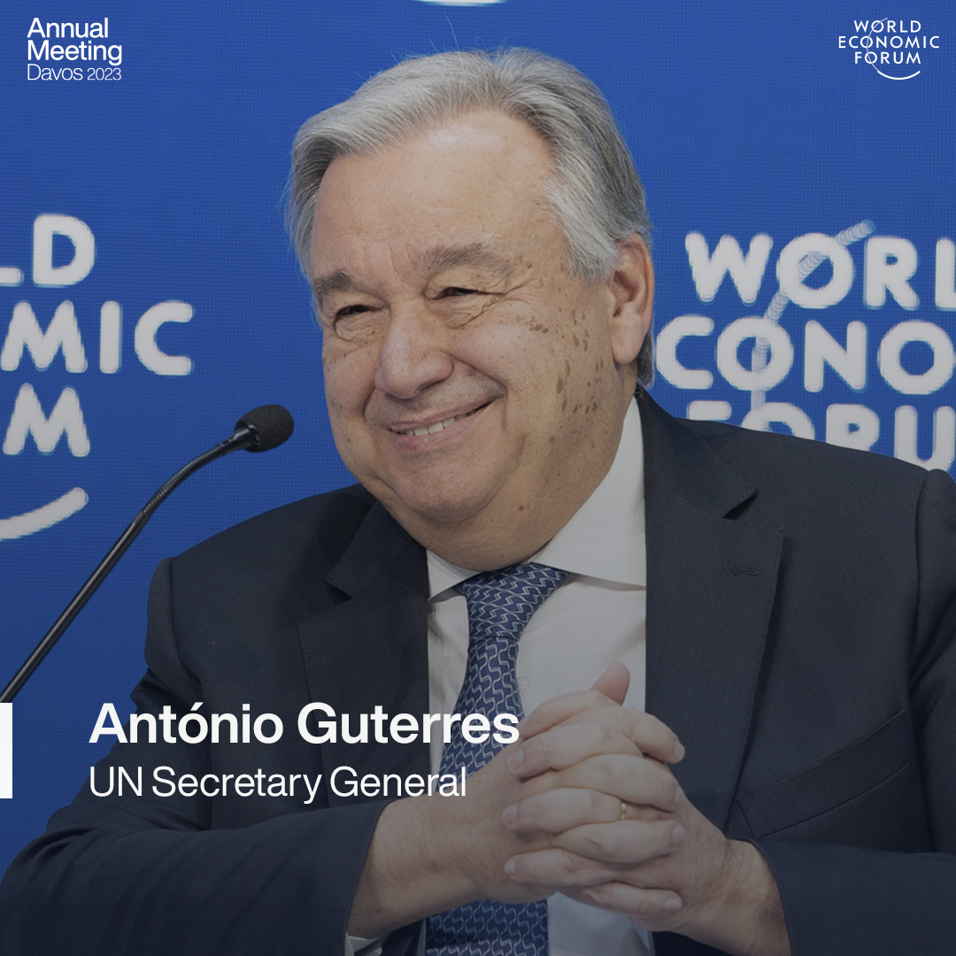 .@antonioguterres, @UN Secretary-General, will join the @wef’s Annual ...