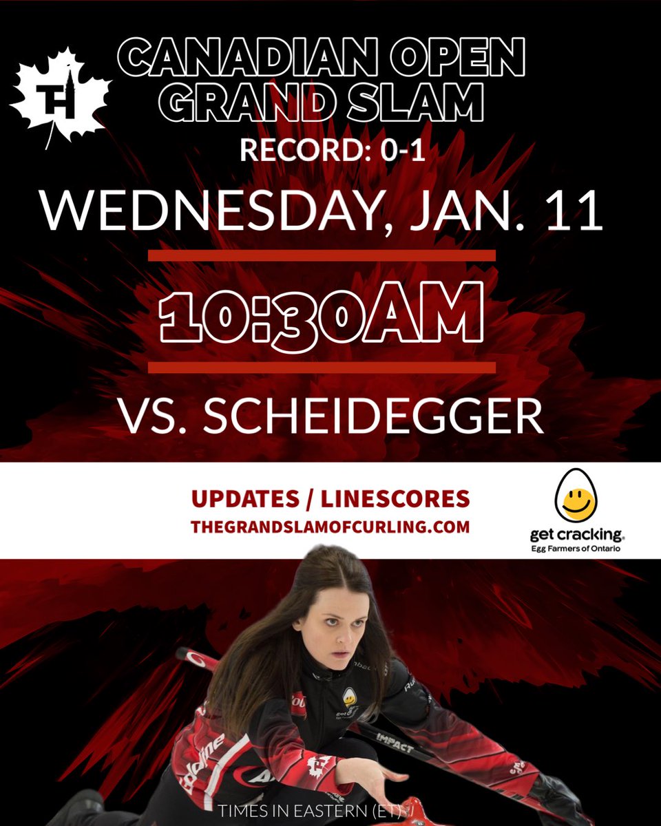 Team Homan on Twitter: "CANADIAN OPEN GRAND SLAM GAME 2️⃣ | 0-1 RECORD 🗓️ Wednesday, January 11 ...