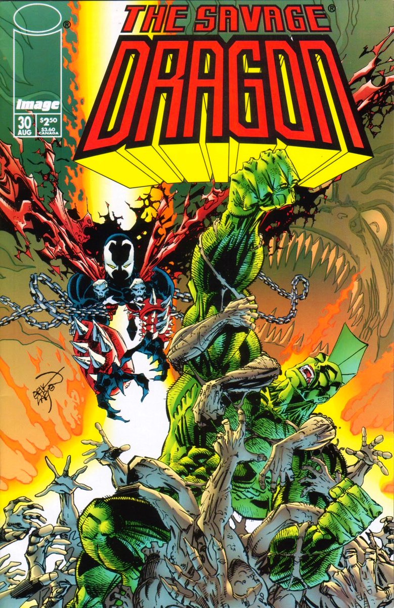 Daily Spawn Archive on Twitter: "Spawn makes an appearance in Savage Dragon #30 (1996). Art by ...