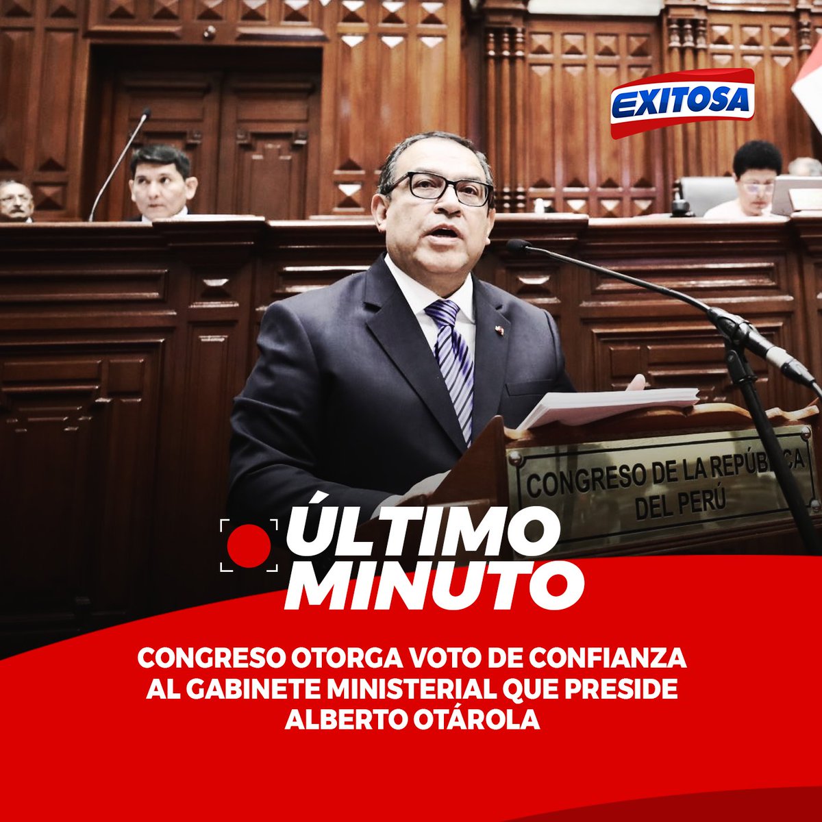 Exitosa Noticias On Twitter 🔴🔵 LoÚltimo Con 73 Votos A Favor 43 En