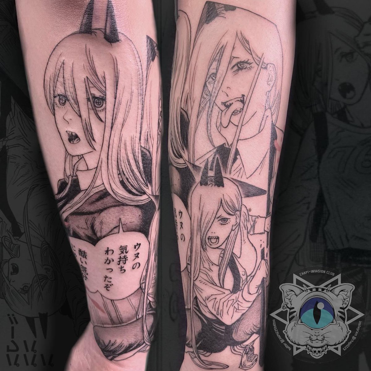 ちゃぴ CHAPI 🐳 2/25 大阪物販イベ on Twitter: "チェンソアニメ化なる前から たくさん彫らせてもらったな記憶"