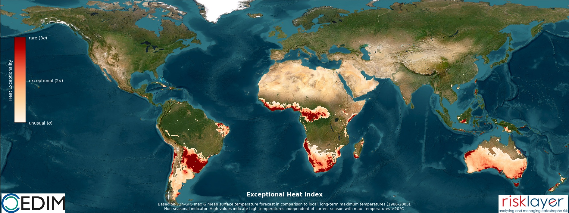 Risklayer Maps on Twitter: "Extreme Heat Index 72h-Forecast (GFS) for Wed 11, Jan 2023 Unusual ...