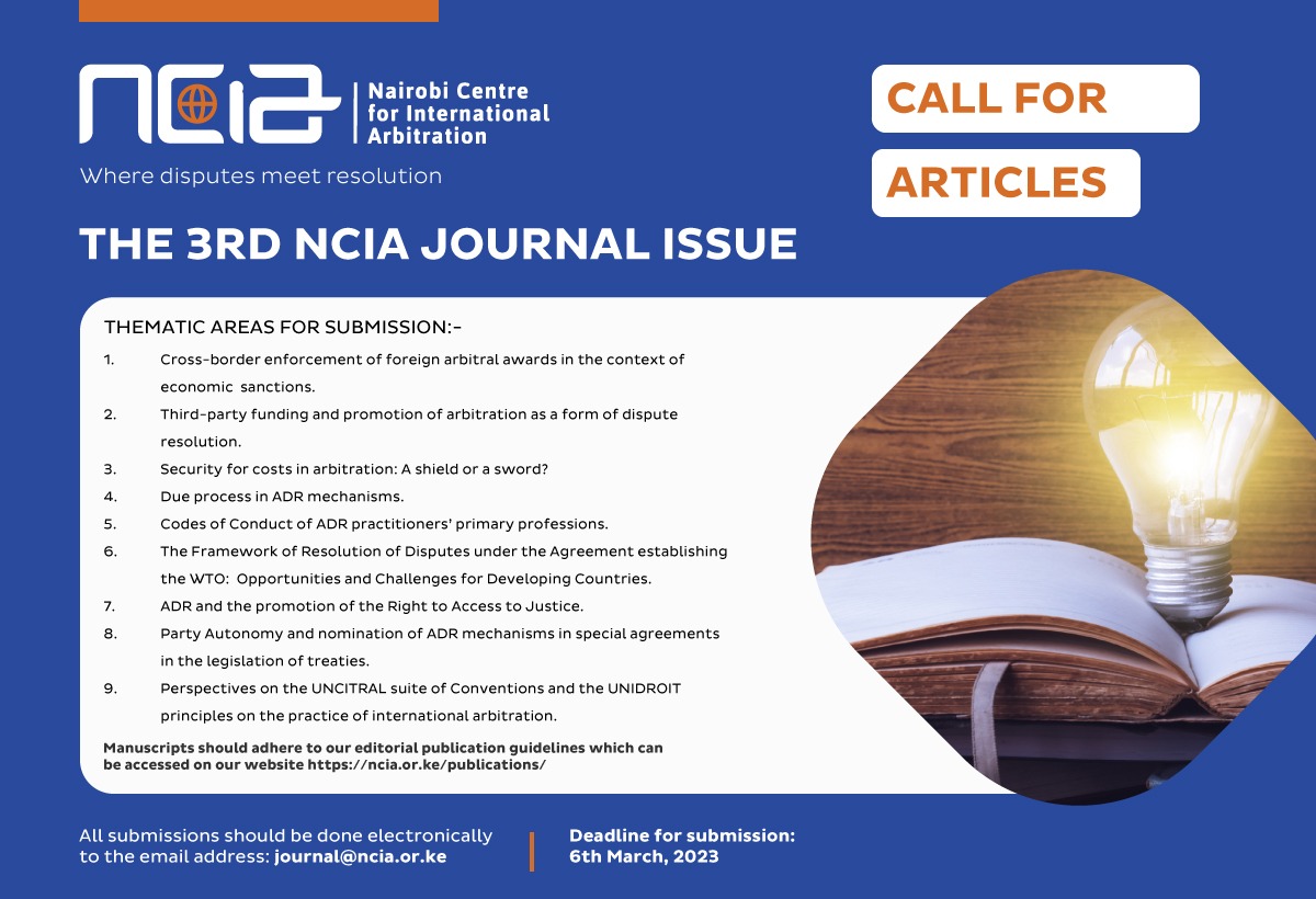 The Judiciary Kenya on Twitter: "RT @NCIA_KE: 📢📢CALL FOR ARTICLES - NCIA JOURNAL The @NCIA_KE ...