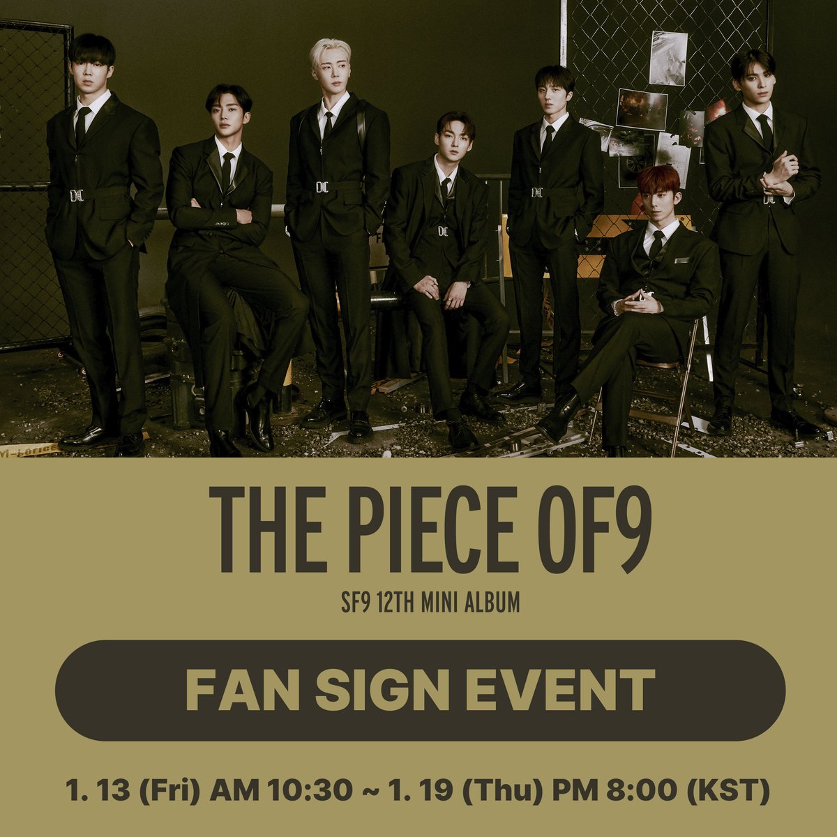 EVERLINE on Twitter: "🧩EVERLINE X SF9 FAN SIGN EVENT 📅 ONLY OFFLINE: 1/13(FRI) AM 10:30 ~ 1/19 ...