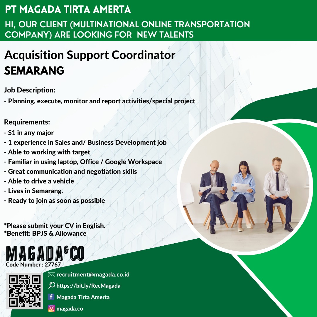 Ingat Cicilan, Ingat Kerja. on Twitter: "RT @magada_co: WE ARE HIRING!📢 Acquisition Support ...