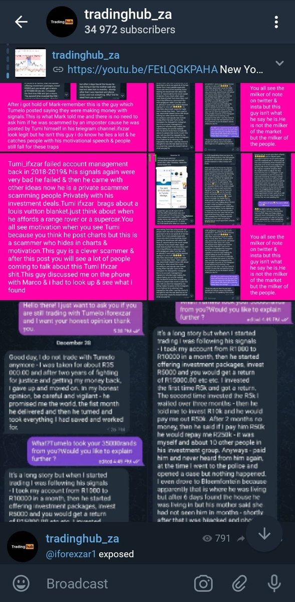 Tradinghub.za on Twitter: "Proof on @Tumelo_ifxzar and Marco scamming people provided +voicenote ...