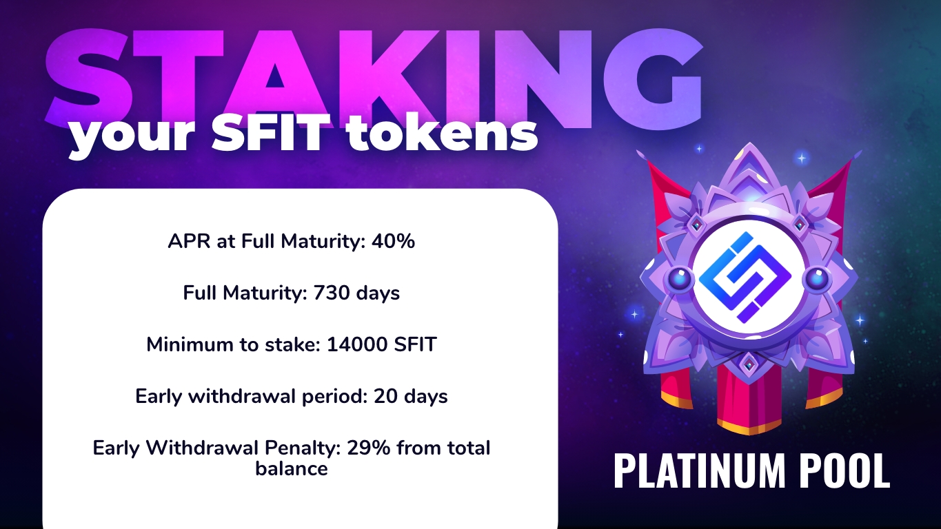 Sense4FIT on Twitter: "Staking your $SFIT tokens in the Platinum pool is flexible and has so ...