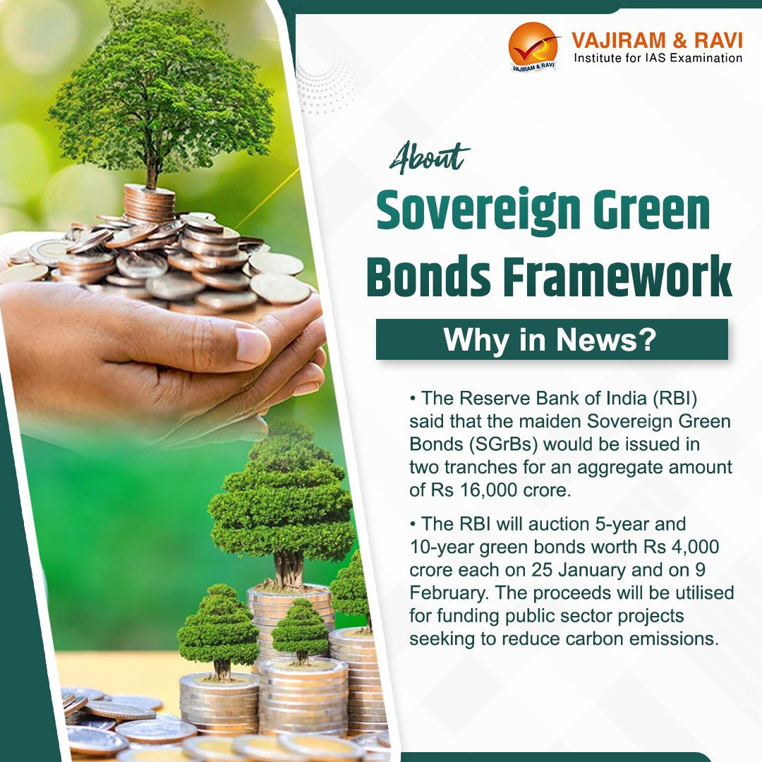 Vajiram & Ravi on Twitter: "The Reserve Bank of India (RBI) said that the maiden Sovereign Green ...