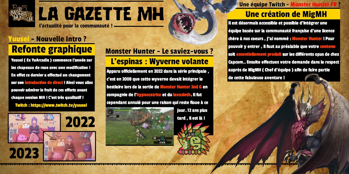 SkormiX on Twitter: "La Gazette MH Edition N°01 est disponible ! Ce sera des éditions mensuels ...