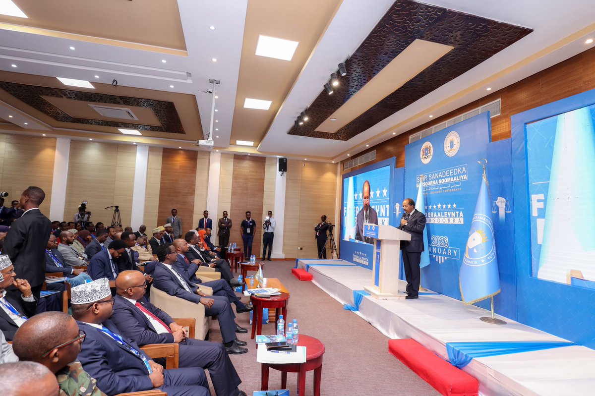 Villa Somalia on Twitter: "H.E President @HassanSMohamud today attended the Annual Judicial ...