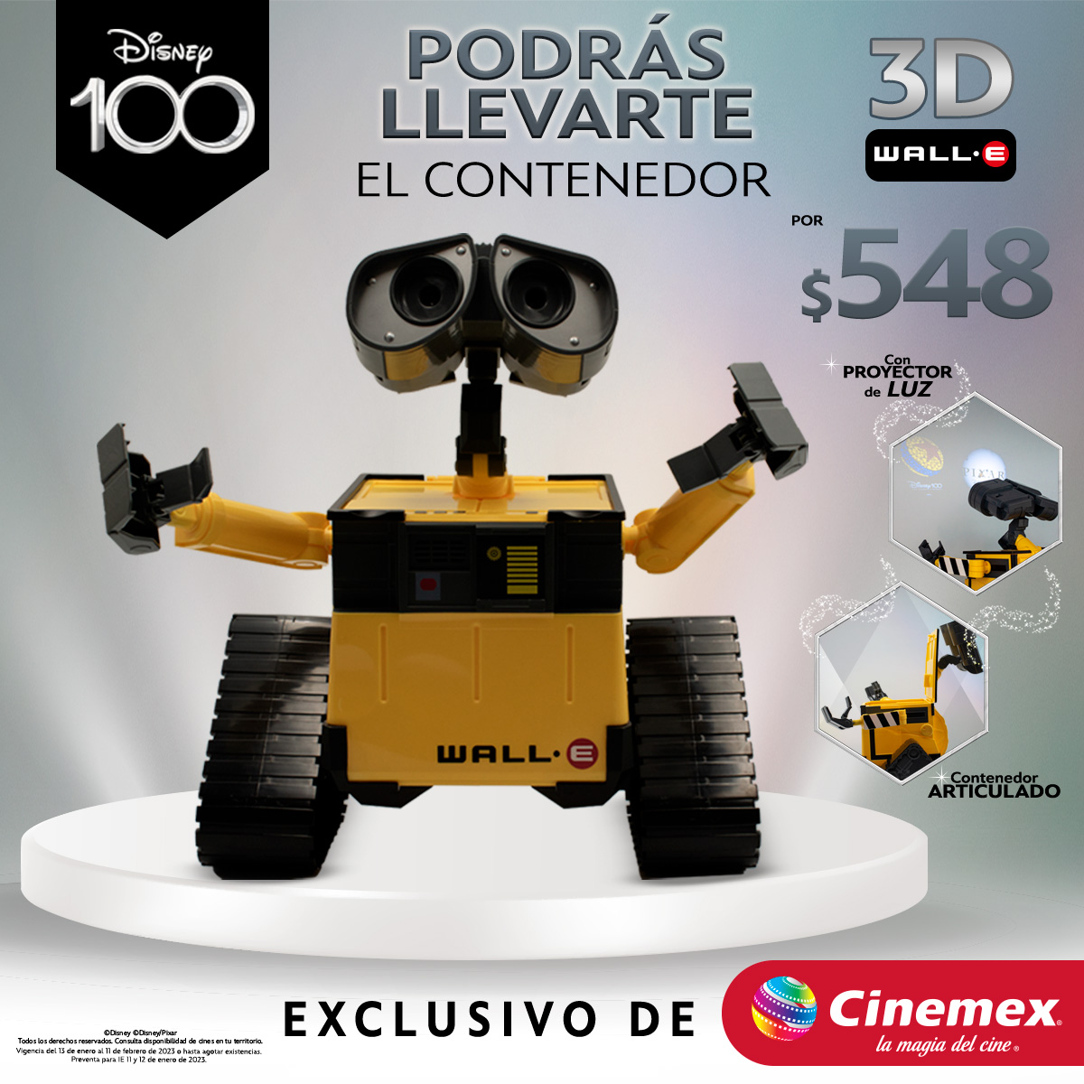 Cinemex on Twitter: "¡Ya llegó la palomera de Wall-E! Si eres #InvitadoEspecial Cinemex tienes ...