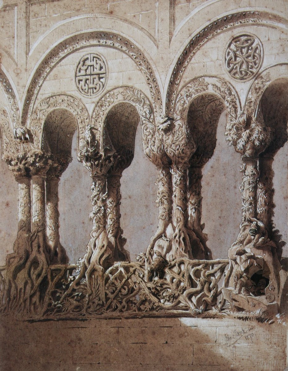 Art Encyclopedia on Twitter: "Christian Jank - Unused draft of the arcades of the Knight House ...