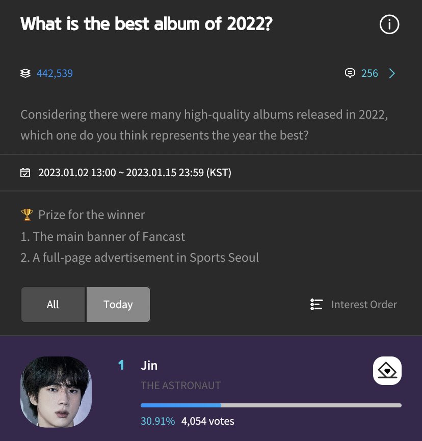 ً on Twitter: "STOP VOTING IN BEST ALBUM CATEGORY, GO VOTE FOR JIN IN MAIN 😭😭😭😭😭😭 #TheAstronaut ...