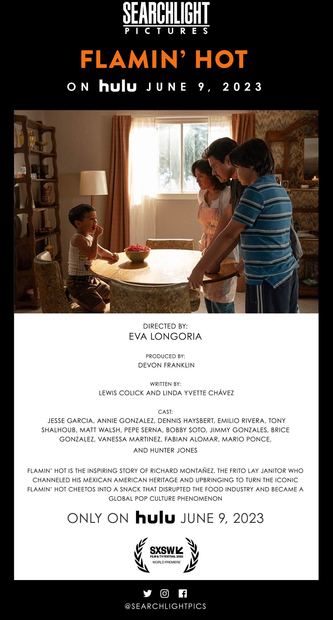 The Playlist on Twitter: "Searchlight Pictures Presents 'FLAMIN' HOT' | On Hulu June 9, 2023 ...