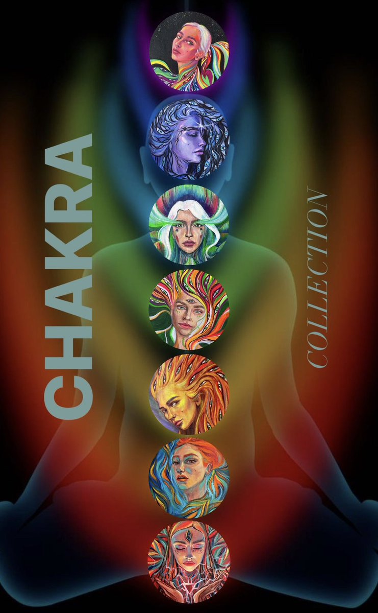 Sasha Flyer on Twitter: "RT @gorskaya_n: Cheers!🥂 I completed CHAKRAS collection🔮 7 portraits 7 ...