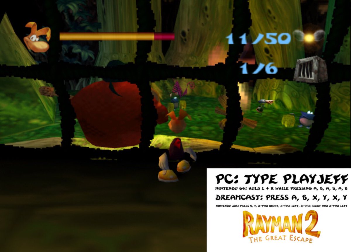 Rayman Facts on Twitter: "In Rayman 2: The Great Escape, a secret area can be accessed through ...