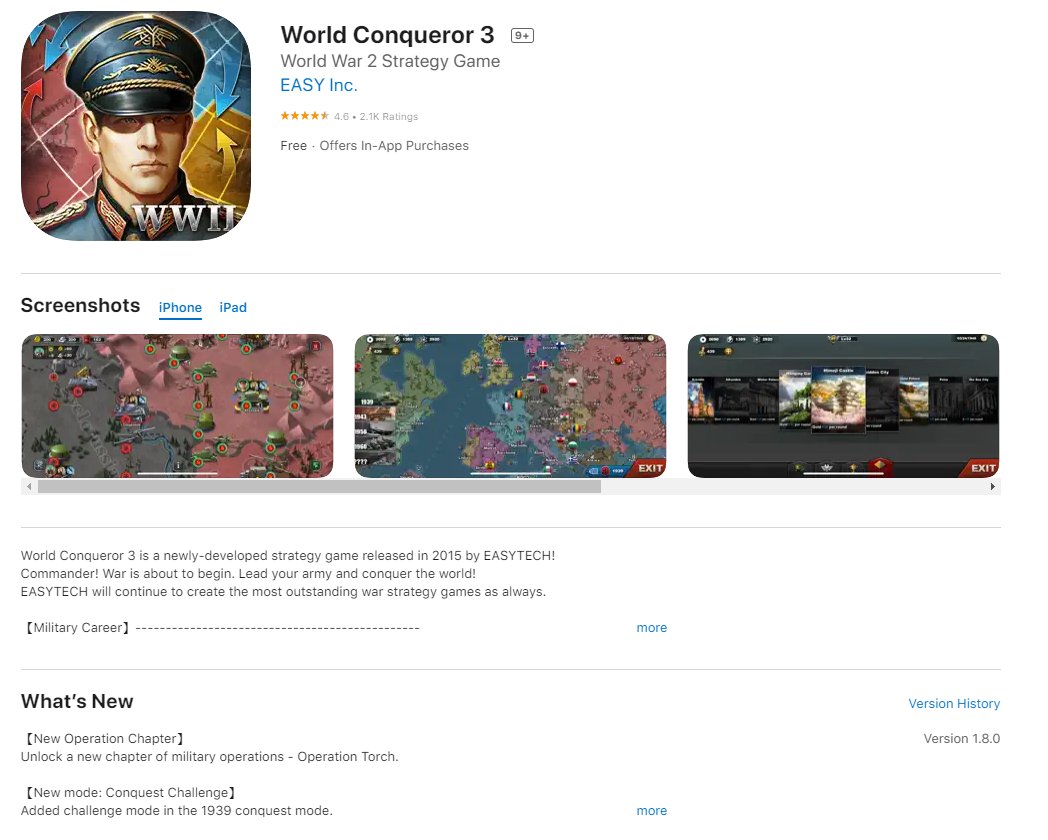 Easytech Game on Twitter: "World Conqueror 3 New 1.8.0 version for iOS is now available on Apple ...