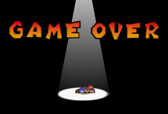 Game Over Screen Mario